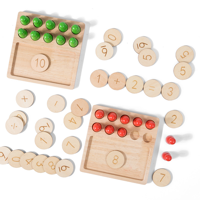 Wooden Math Counters | Hands-On Counting Toys for Kids Learning