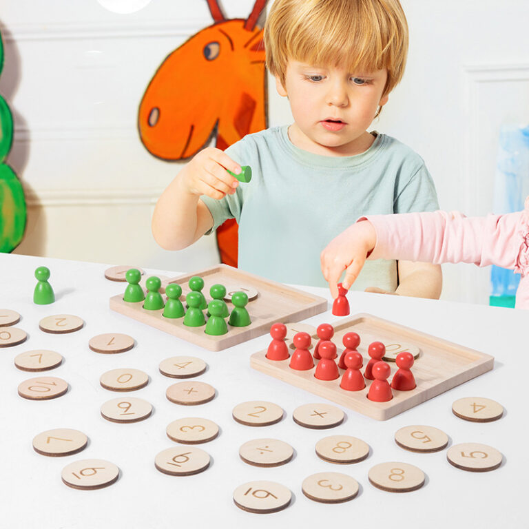 Wooden Math Counters | Hands-On Counting Toys for Kids Learning